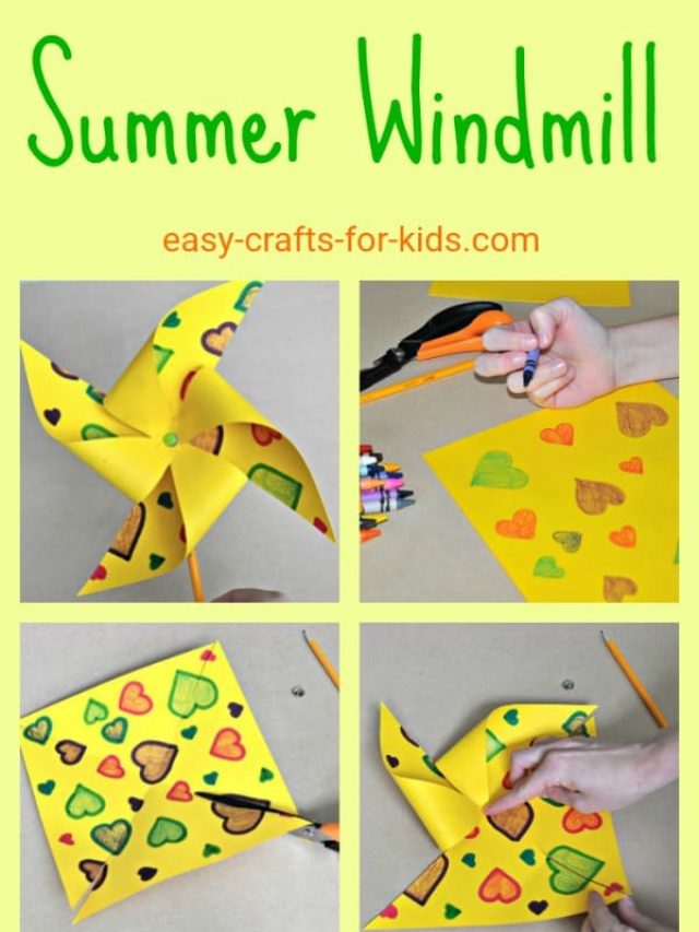 Paper Pinwheel Instructions Easy Crafts For Kids