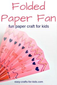 Folded Paper Fan - Easy Craft for Kids With Paper