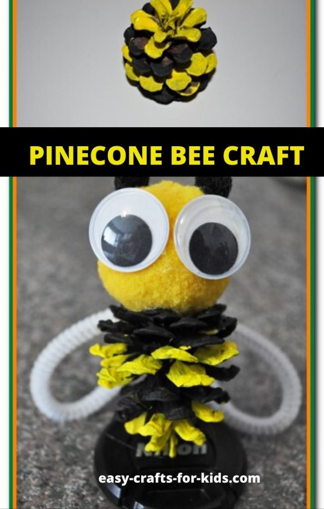 Bee Pinecone Craft for Kids