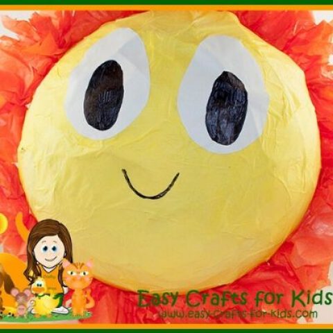 Sun Pinata Paper Mache