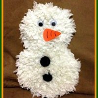 Tissue Paper Snowman For Kids at Christmas
