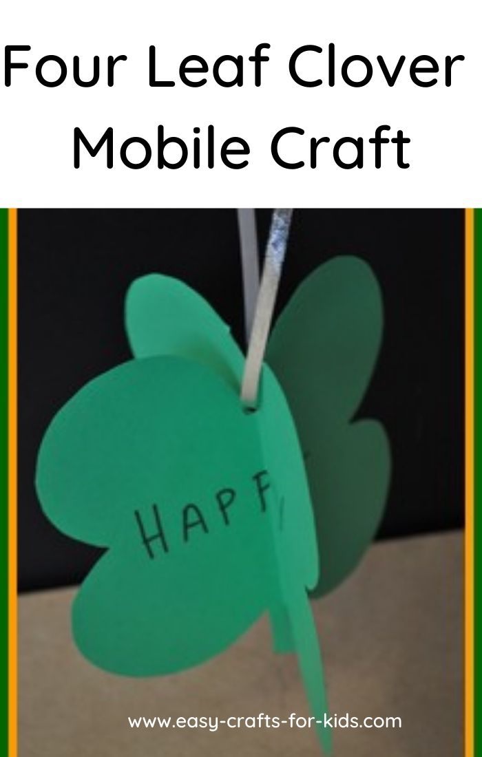 Four Leaf Clover Mobile Craft For Kids