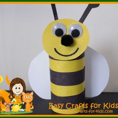 Toilet Paper Roll Bee - Easy Crafts For Kids