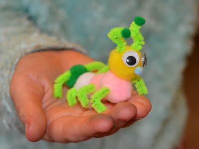 Pom Pom Caterpillar Craft for Spring
