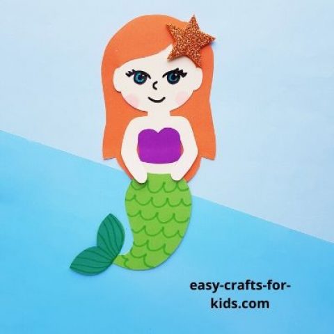 Disney Ariel Craft with Paper - Easy Crafts For Kids