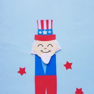 Uncle Sam Craft with Paper - Easy Crafts For Kids