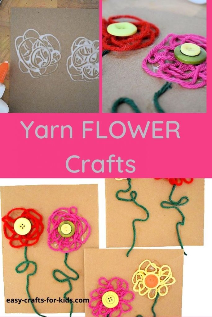 Yarn Flower Craft for Kids