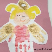 Handprint Angel Poster - Easy Crafts For Kids