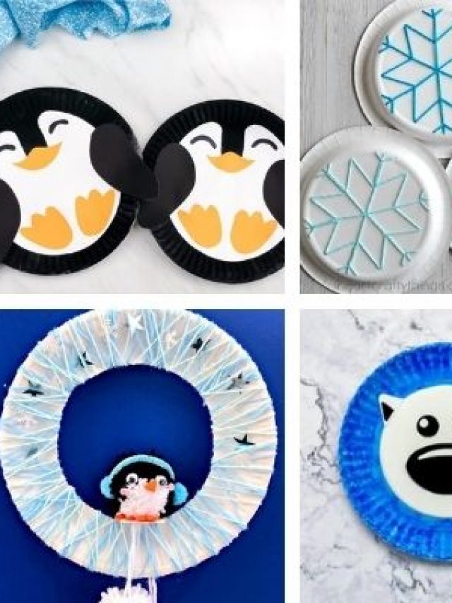 Paper Plate Winter Crafts - Easy Crafts For Kids