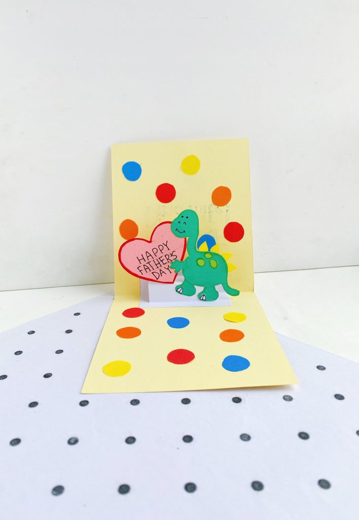 Dinosaur Pop Up Card for Father’s Day - Easy Crafts For Kids