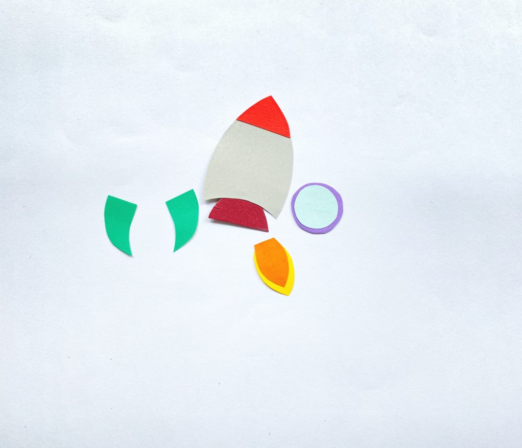 Outer Space Paper Plate Craft with Moving Rockets