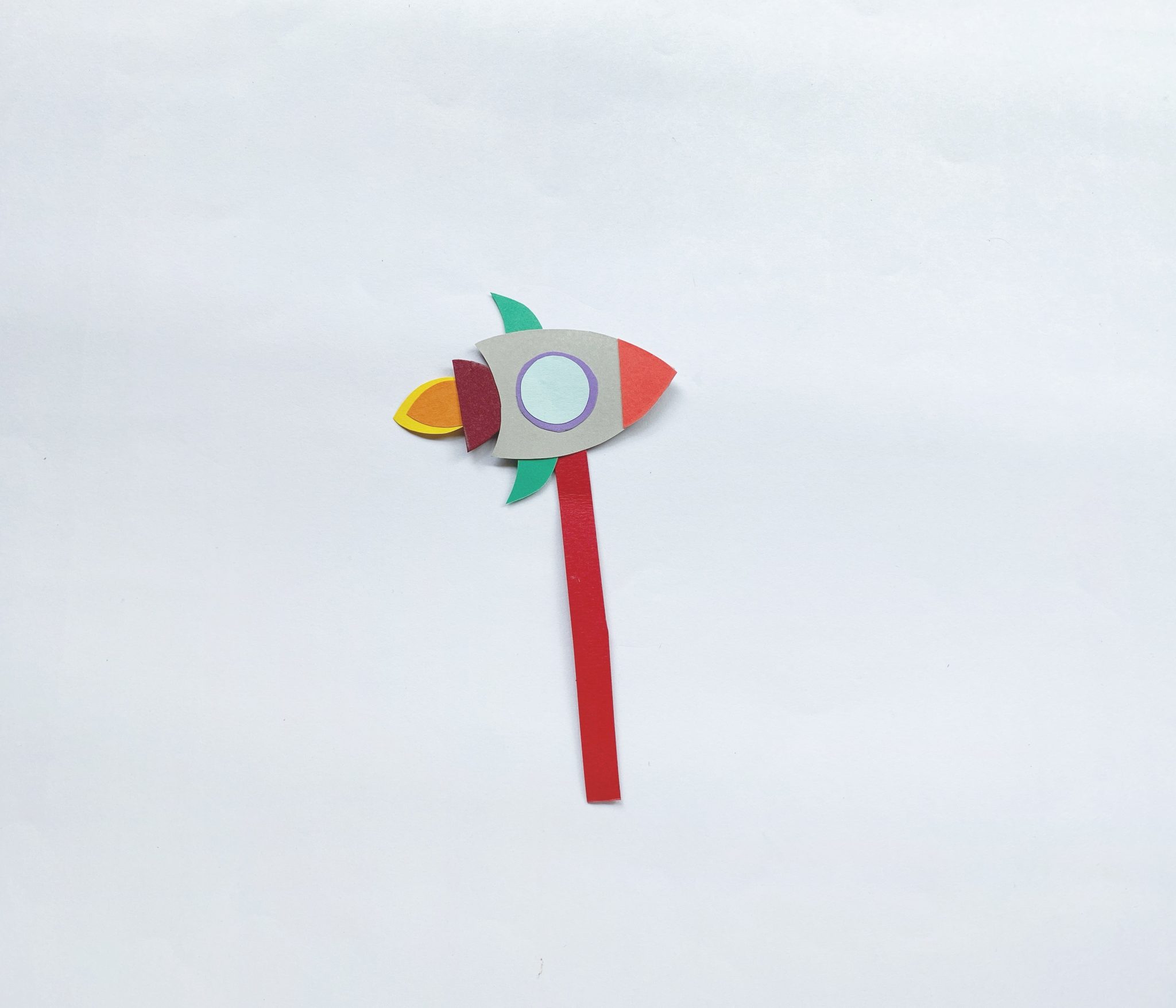 Outer Space Paper Plate Craft with Moving Rockets