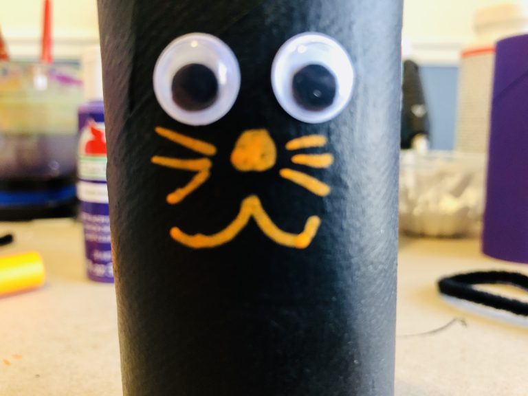 Halloween Cat Craft with Toilet Paper Roll