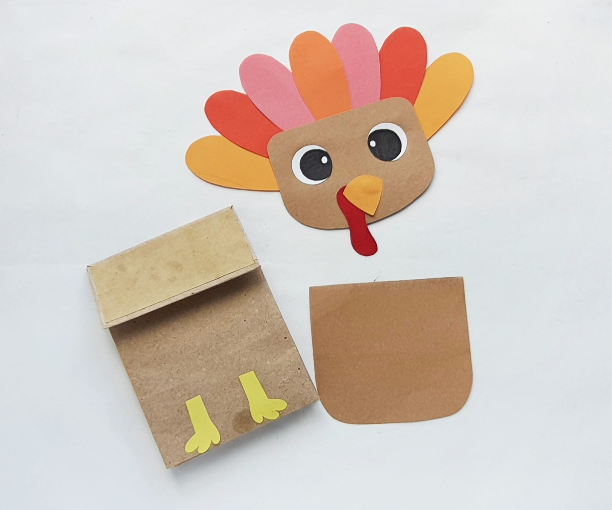 Turkey Puppet From Paper Bag