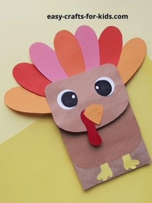 How to Make A Turkey Puppet Story - Easy Crafts For Kids