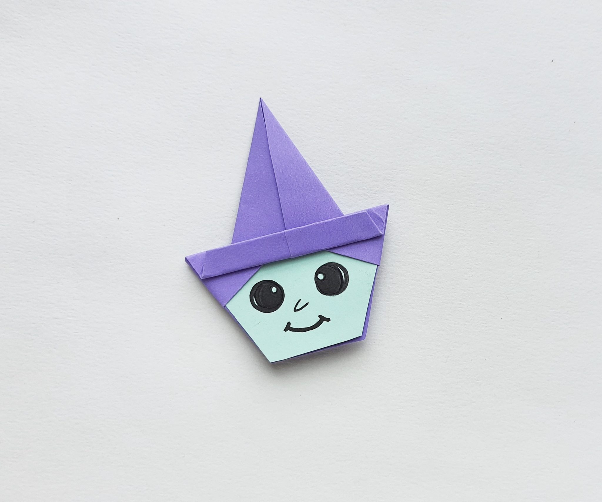 Easy Witch Origami for Halloween - Origami Witch Instructions