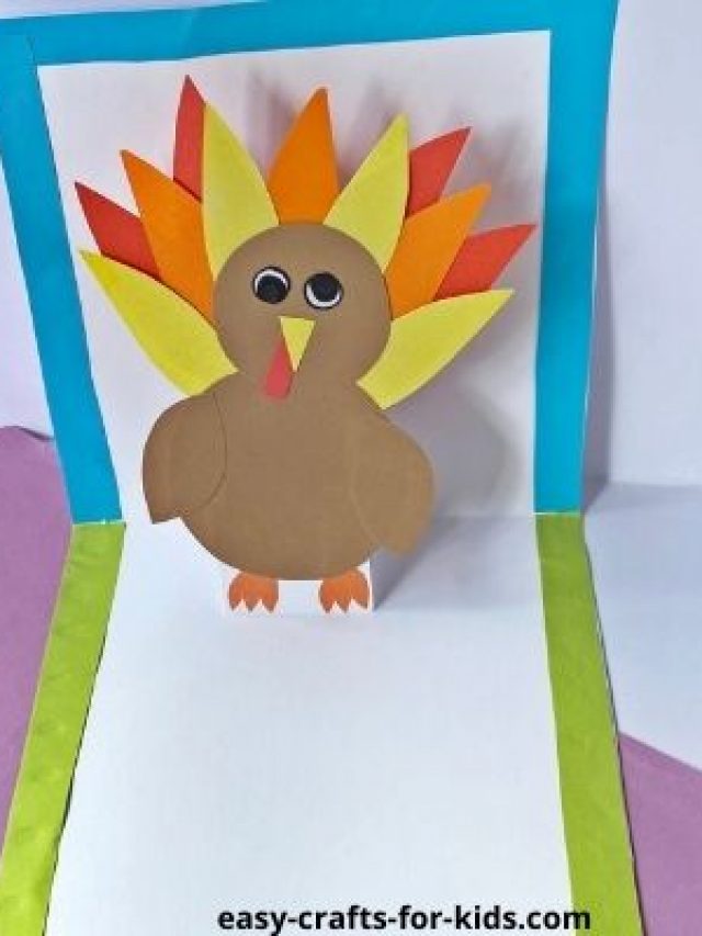 How to Make A Thanksgiving Pop up Card - Easy Crafts For Kids