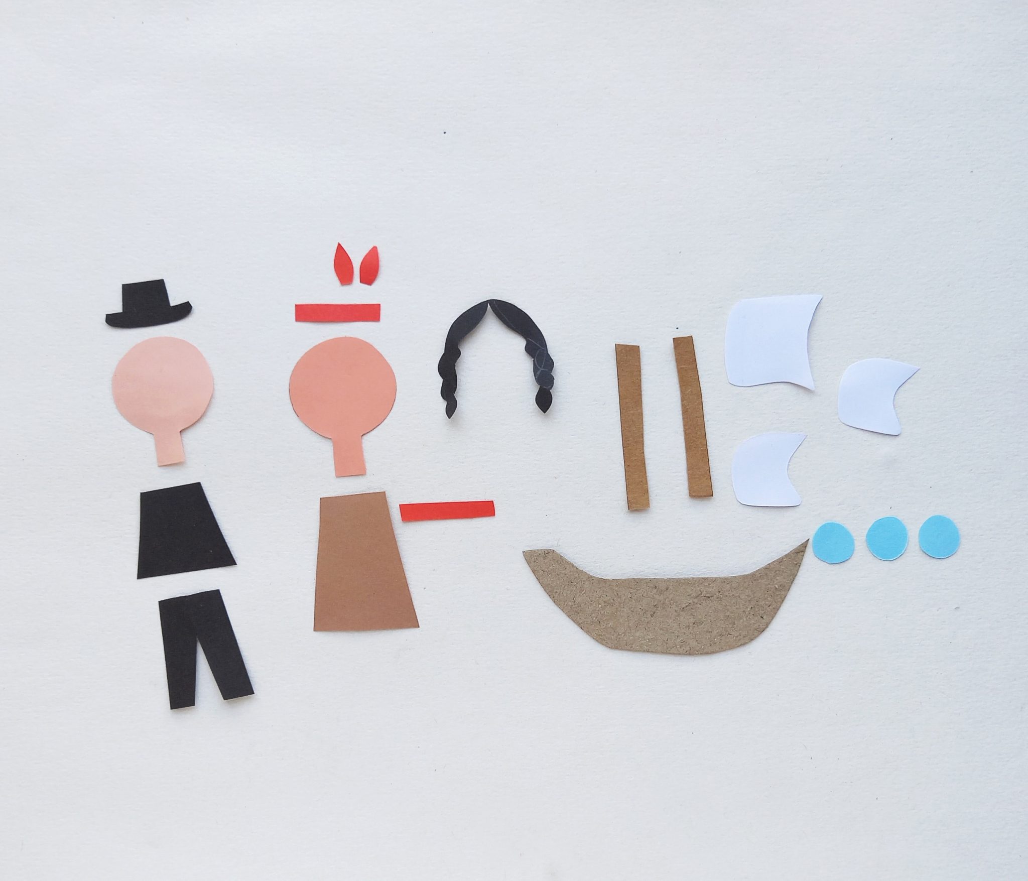 Mayflower Thanksgiving Craft with Pilgrim People