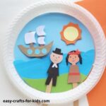 Mayflower Thanksgiving Craft with Pilgrim People - Easy Crafts For Kids
