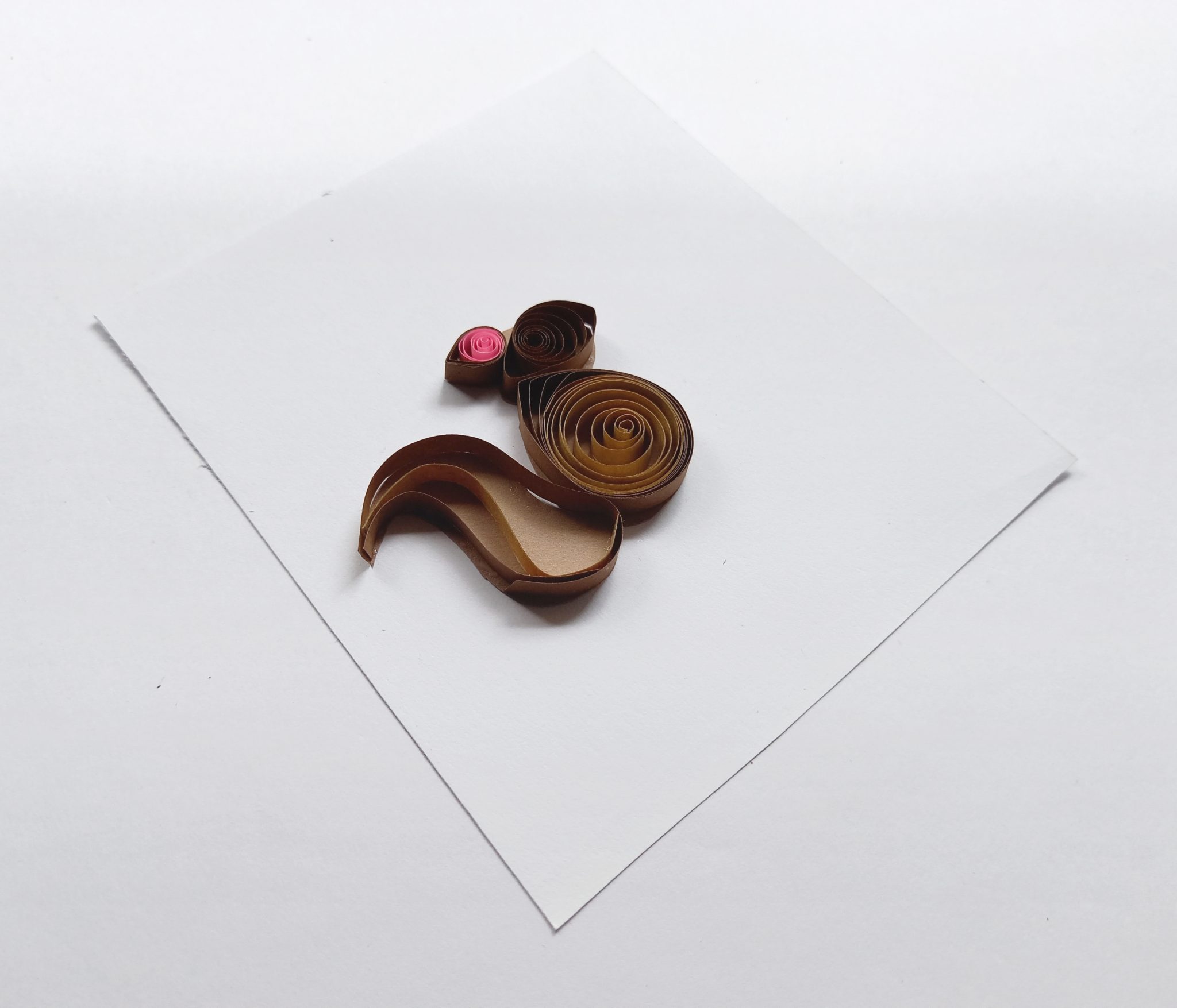 Easy Quilled Squirrel Craft