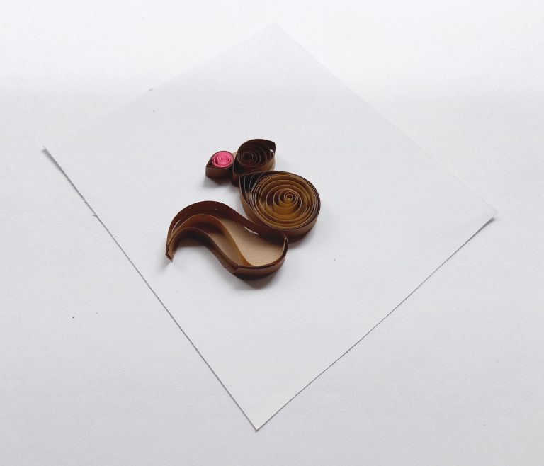 Easy Quilled Squirrel Craft