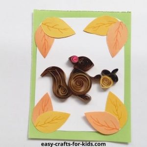 Easy Quilled Squirrel Craft