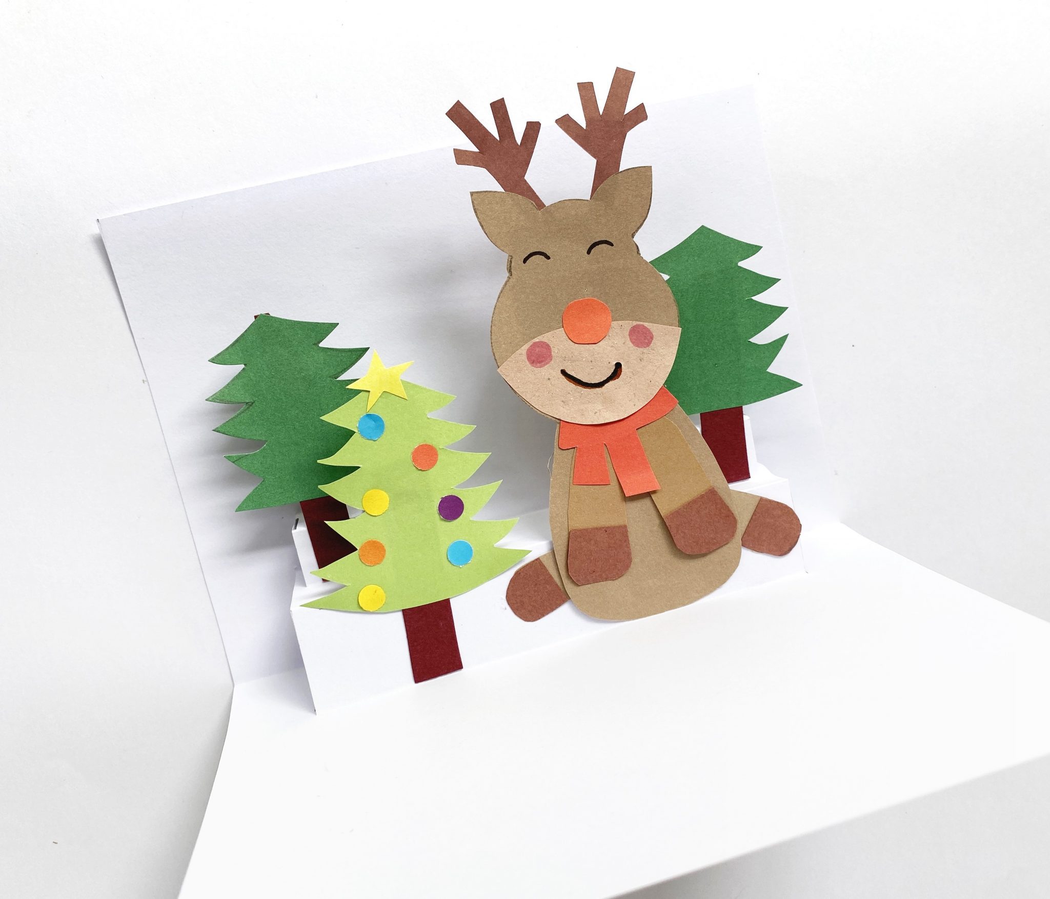 Reindeer Pop Up Card Instructions
