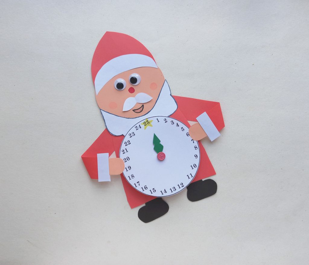 Santa Countdown Craft Clock