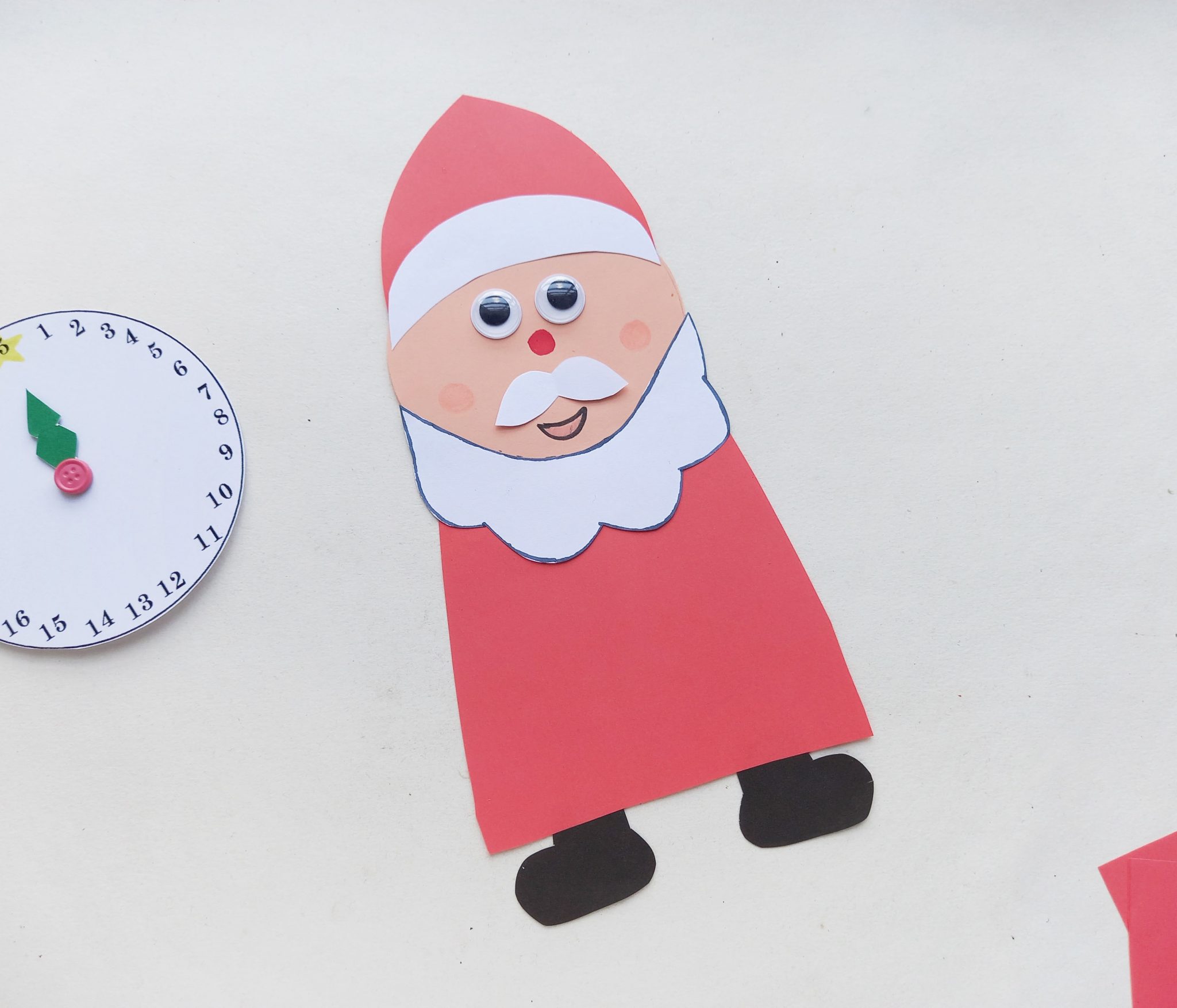 Santa Countdown Craft Clock