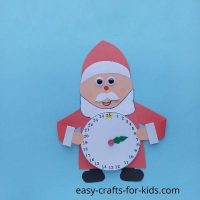 Santa Countdown Craft Clock - Easy Crafts For Kids