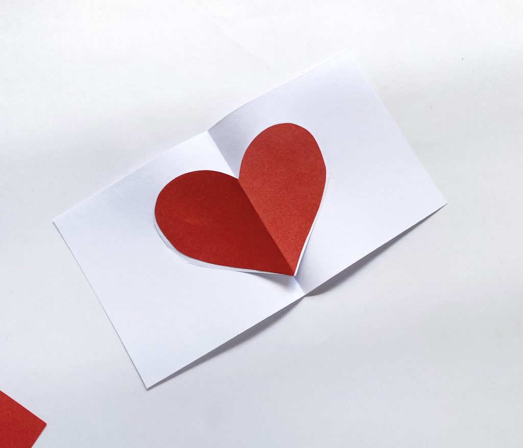 Love Heart Pop Up Card for Valentine's Day