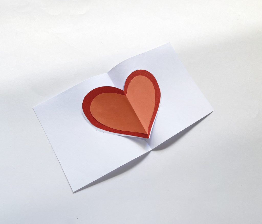 Love Heart Pop Up Card for Valentine's Day