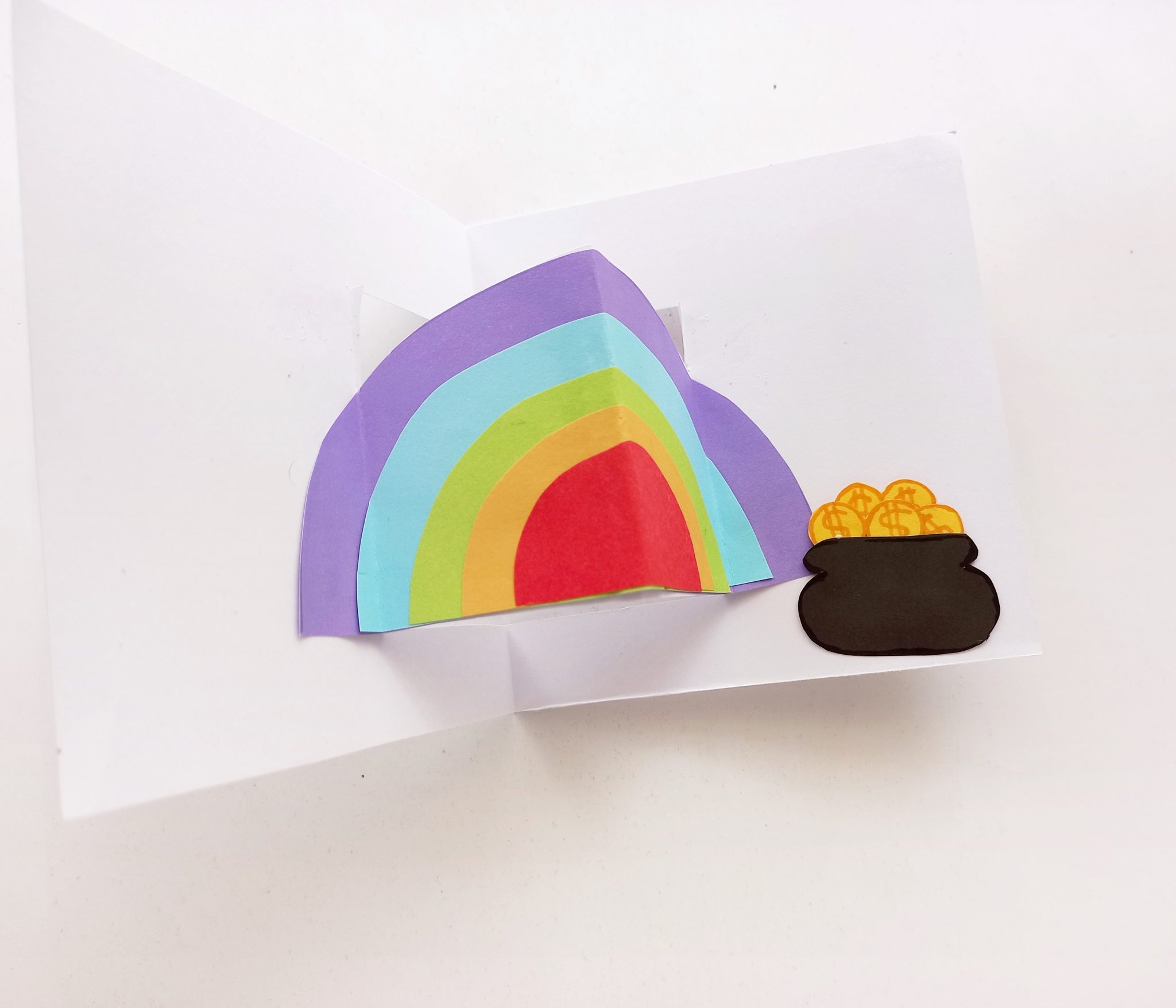 Rainbow Pop Up Card for St Patrick's Day