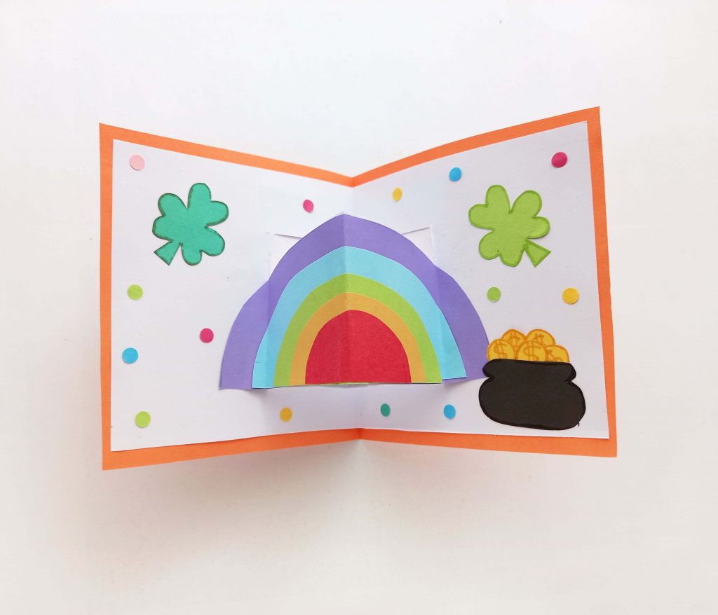 Rainbow Pop Up Card for St Patrick's Day