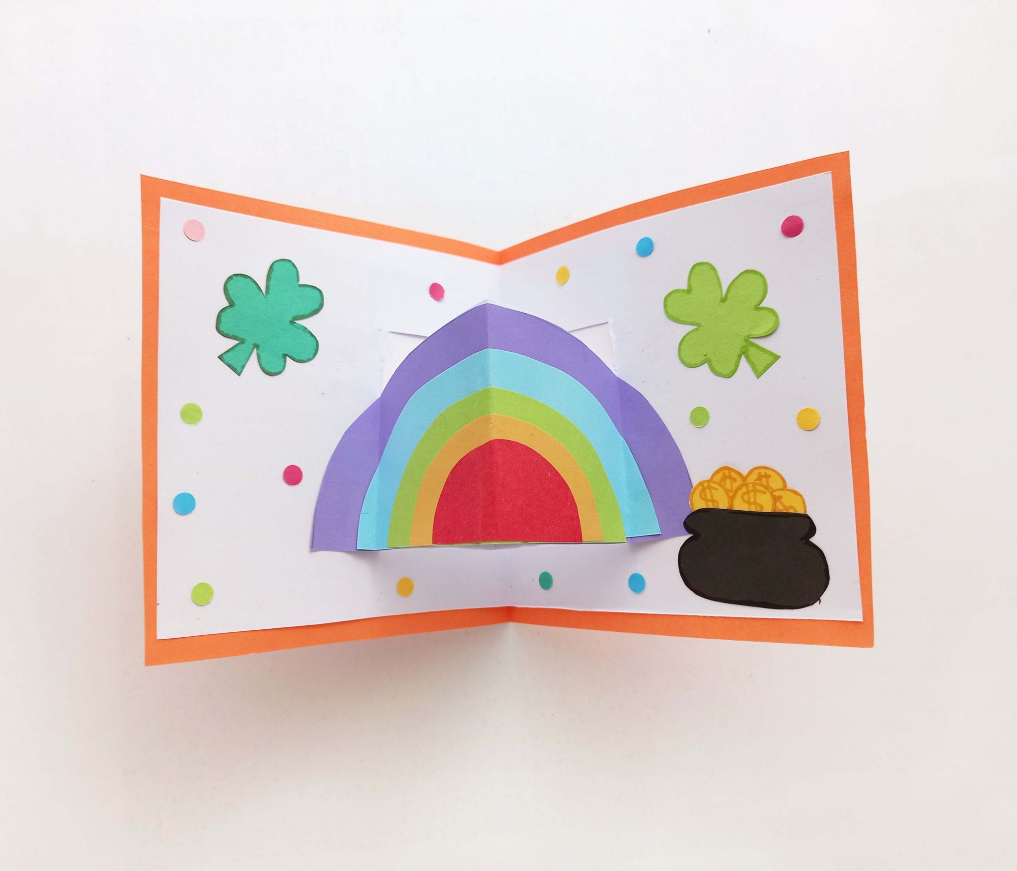 Rainbow Pop Up Card for St Patrick's Day