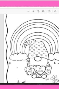 Free Gnome Valentine Coloring Pages to Print