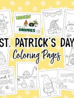 St Patrick's Day Gnome Coloring Sheets