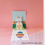 Happy Easter Bunny Pop Up Card - Easy Crafts For Kids