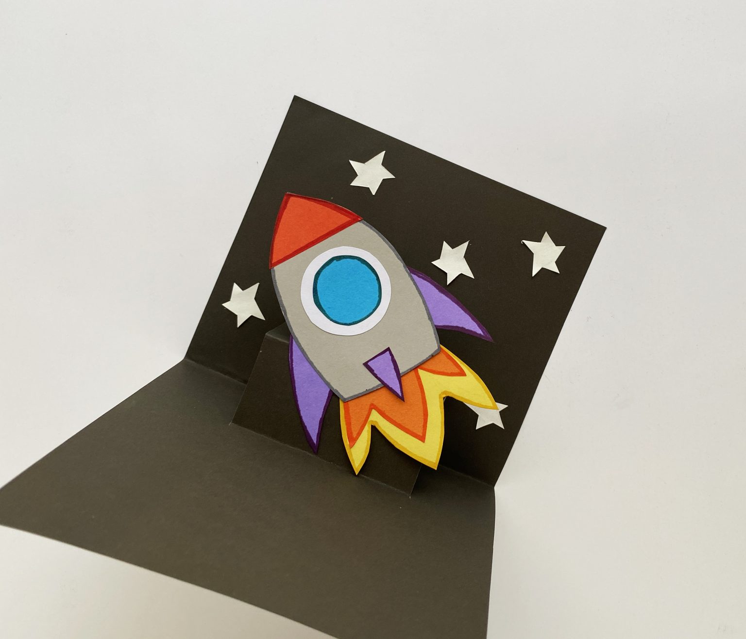 How to Make a Rocket Pop Up Card for Kids