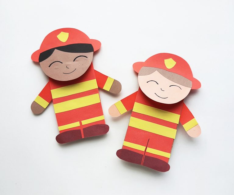 DIY Firefighter Craft - Make a Fireman Puppet