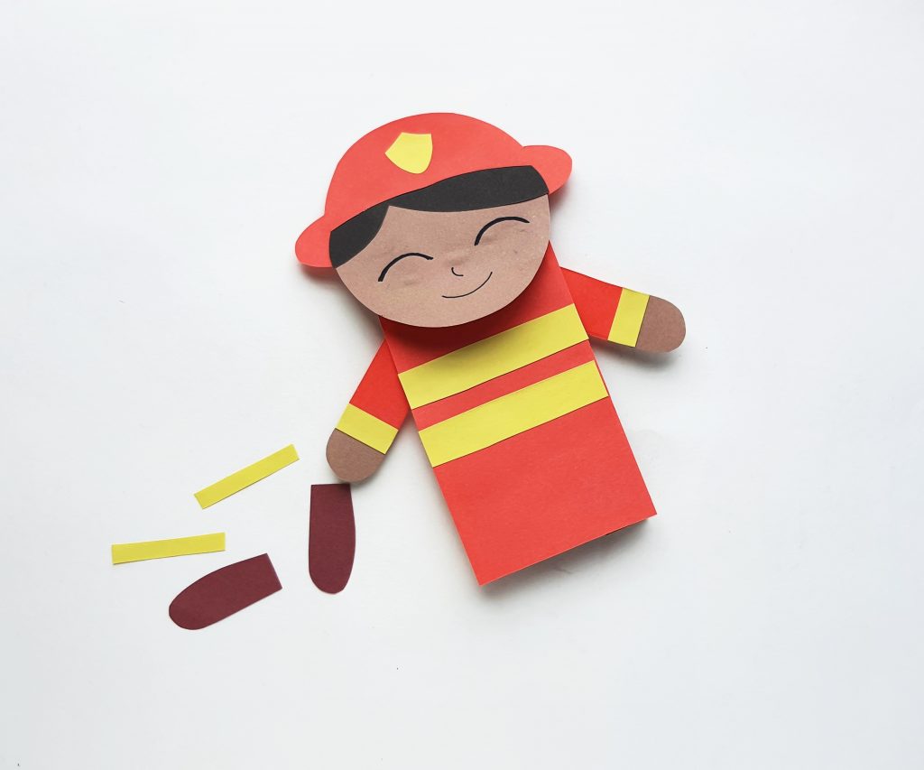 DIY Firefighter Craft - Make a Fireman Puppet