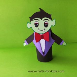 Dracula Craft with Toilet Paper Roll - Easy Crafts For Kids