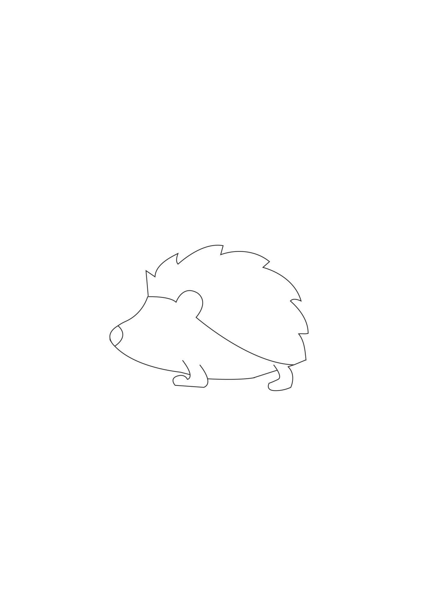 How to Draw an Easy Hedgehog Step by Step
