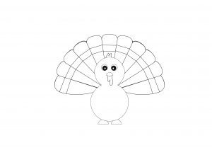 How to Draw a Turkey Step By Step - Thankgiving Drawing for Kids