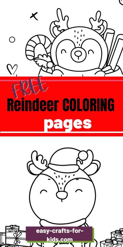Free Reindeer Color Pages for Kids