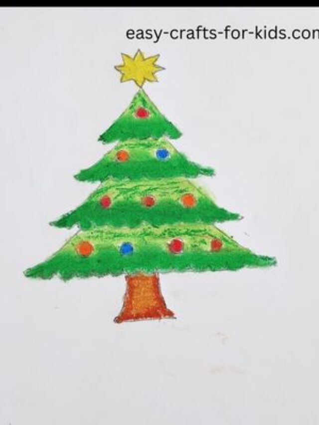 How to Draw Christmas Tree for Kids - Easy Crafts For Kids