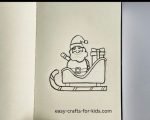 How to Draw Santa in a Sleigh