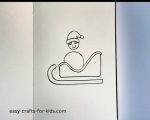 How to Draw Santa in a Sleigh