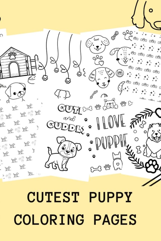 Cute Puppy Coloring Pages - FREE Puppy Pictures to Color