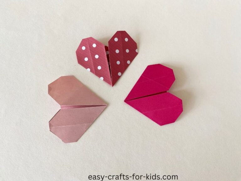 How to Make an Easy Origami Heart for Kids – Origami Love Hearts - Easy ...